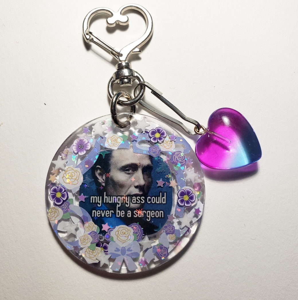 Hannibal Material Girl Purple Keychain – Gloomacus